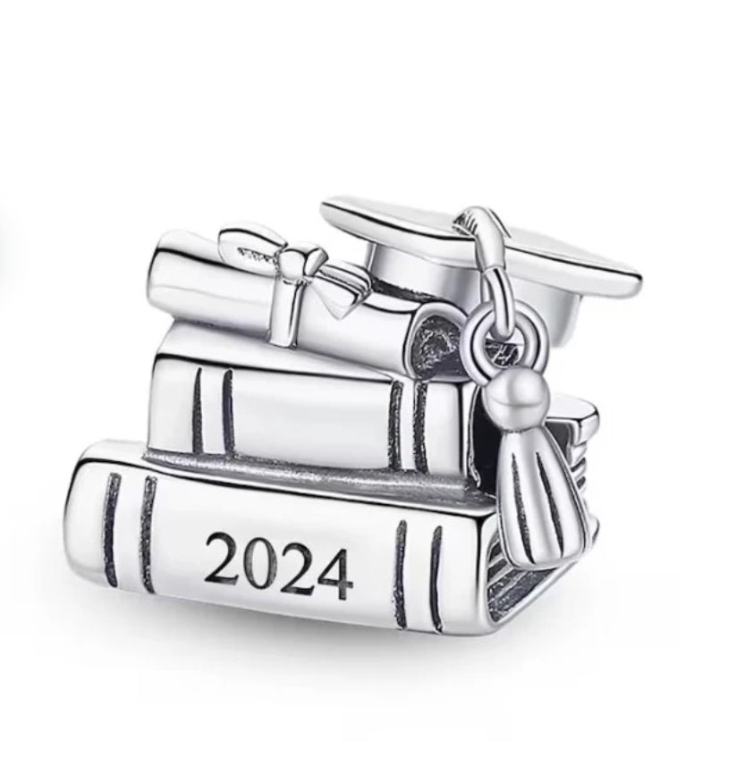 Sterling Silver 2024 Graduation Charm – Enchanting Charms